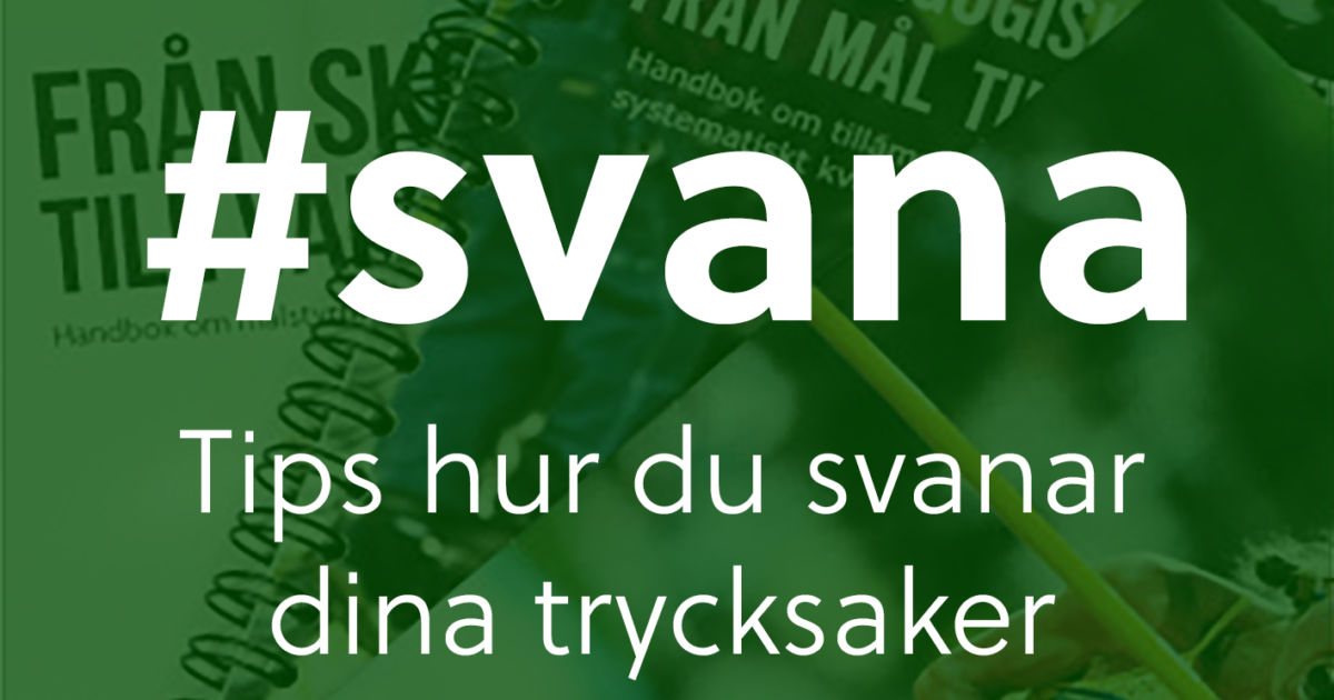 #svana – Svanens Initiativ - Kph Print